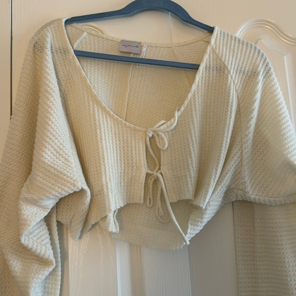 Urban Outfitters | Tops | Urban Outfitters Cream Shrug | Poshmark